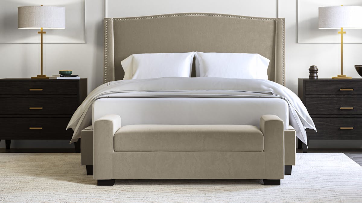 Handcrafted Lena Cushioned Bench | Saatva